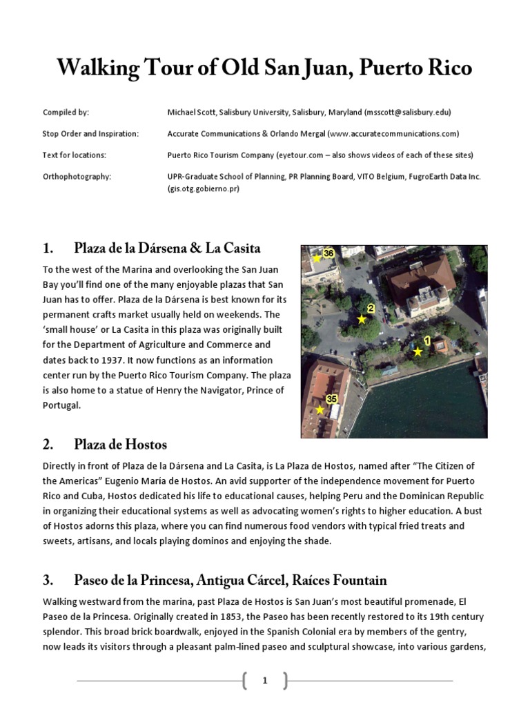 Old San Juan Walking Tour Guide PDF | PDF | San Juan | Puerto Rico
