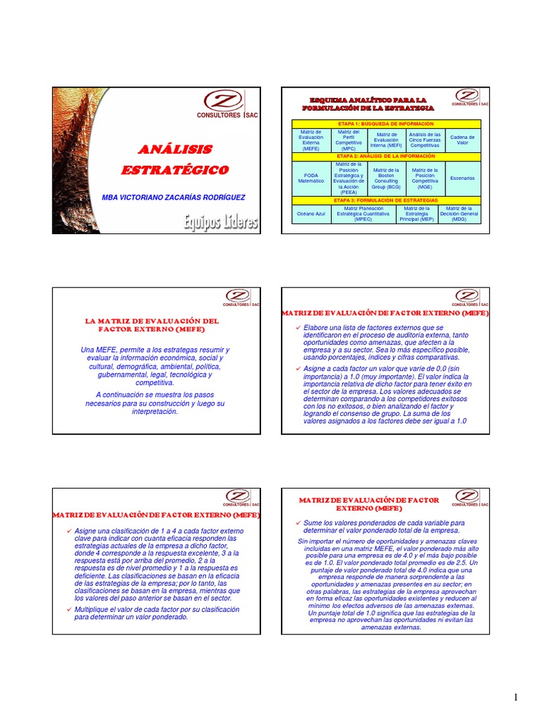 MEFE-MPC-MEFI (Modo de Compatibilidad) | PDF | Análisis FODA | Gestión ...