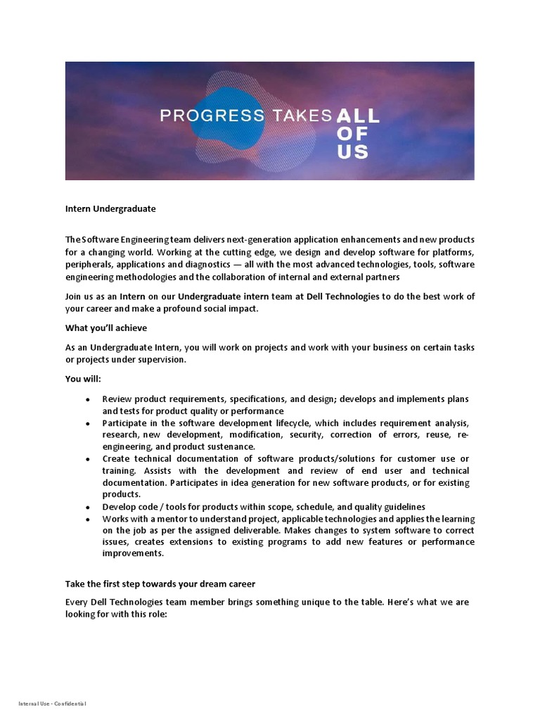 B.Tech Internship - Job Description | PDF | Software | Business