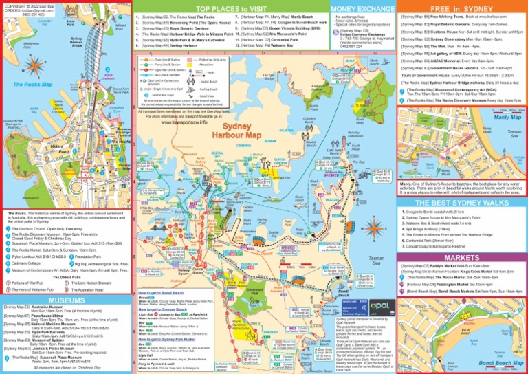 Tourist Map Sydney Harbour | PDF