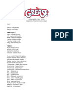 Grease Script | PDF | Performing Arts | Entertainment