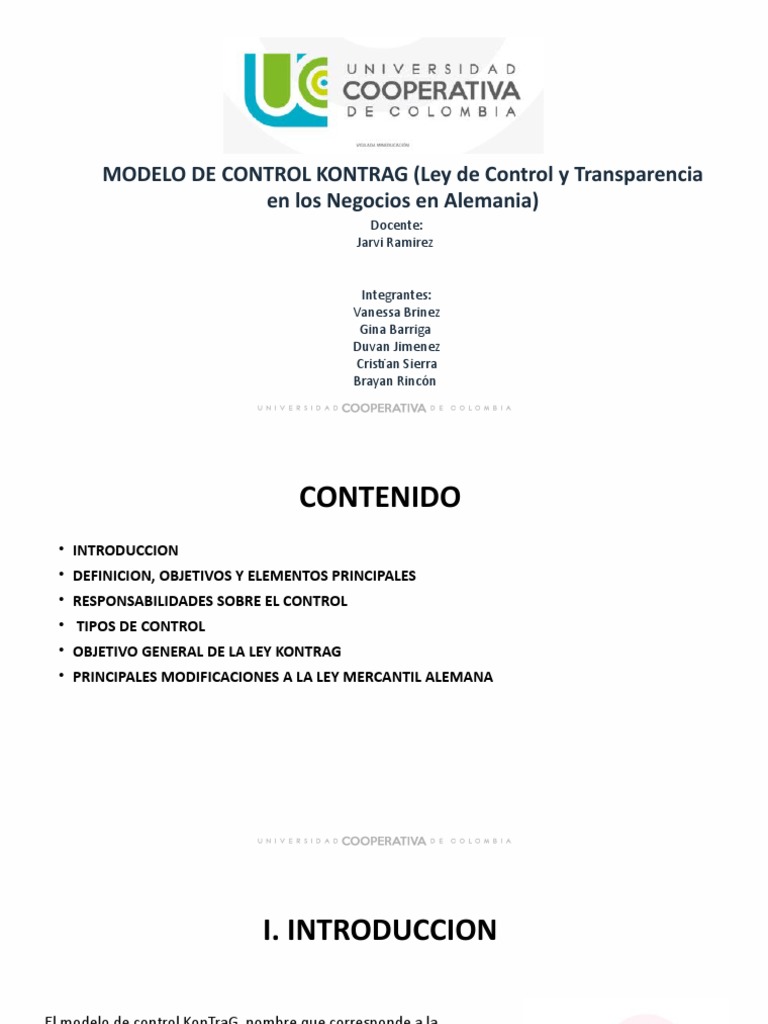 Análisis del modelo de control KonTraG (Ley de Control y Transparencia ...