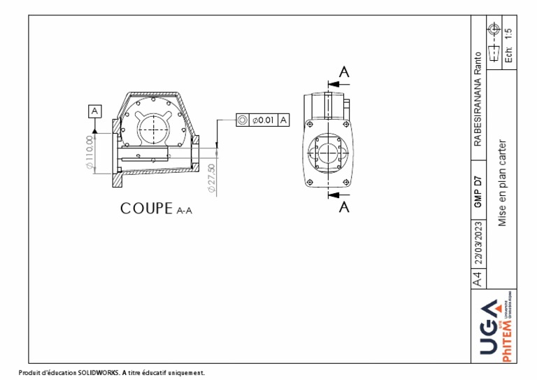 Mise en plan du carter GMP D7 | PDF