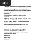 Part 1 Sample Questions MRCP | PDF | Myocardial Infarction | Hepatitis