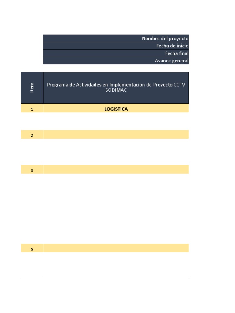 Formato Plan de Trabajo | PDF