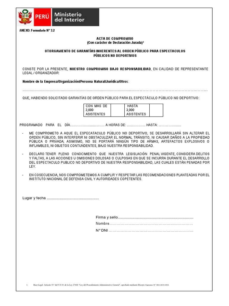 Anexo - Formulario Nro 3.2 - Otorgamiento de Garantias Inherentes Al ... Anexo - Formulario Nro 3.2 - Otorgamiento de Garantias Inherentes Al ...