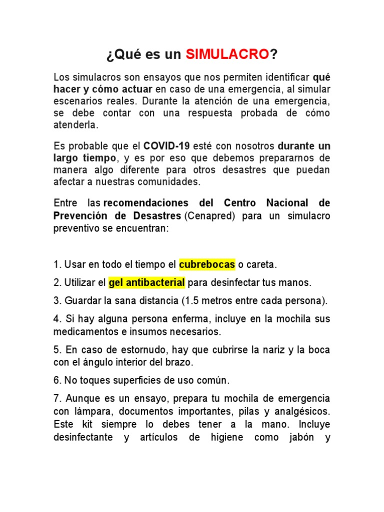 Qué Es Un SIMULACRO | PDF