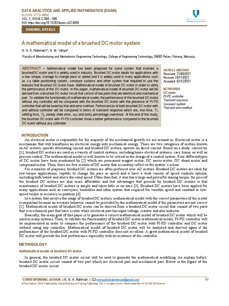 Paper 5 | PDF | Control Theory | Electric Motor