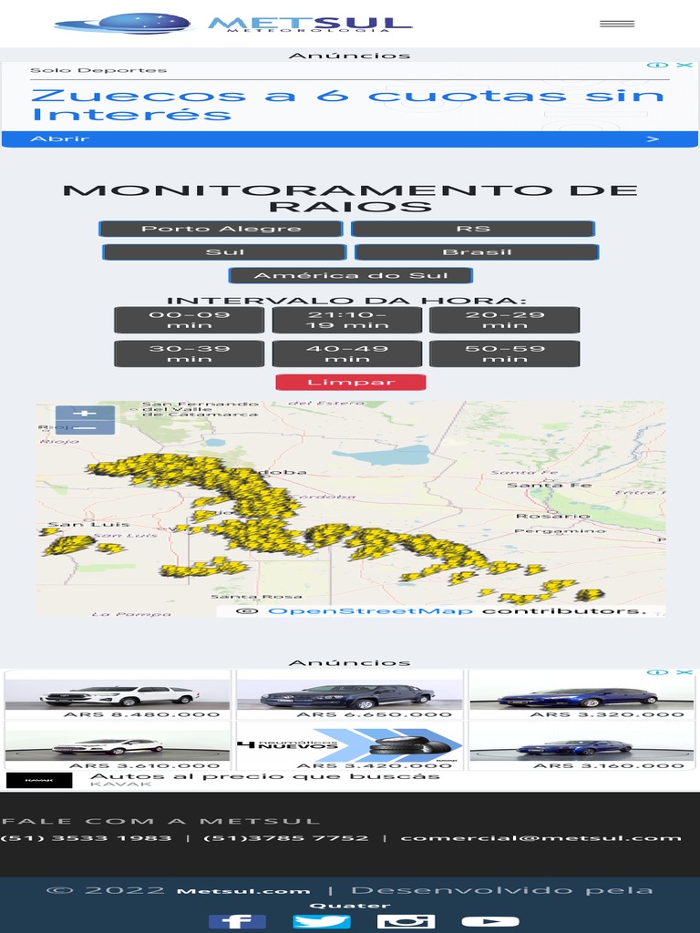 Mapa de Raios - Real-Time Lightning Map | PDF