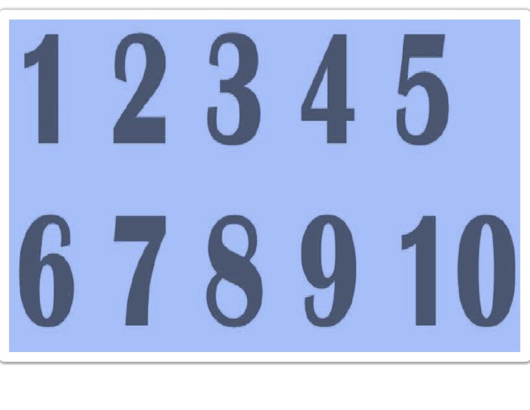 Numeros Azul 1-10 | PDF