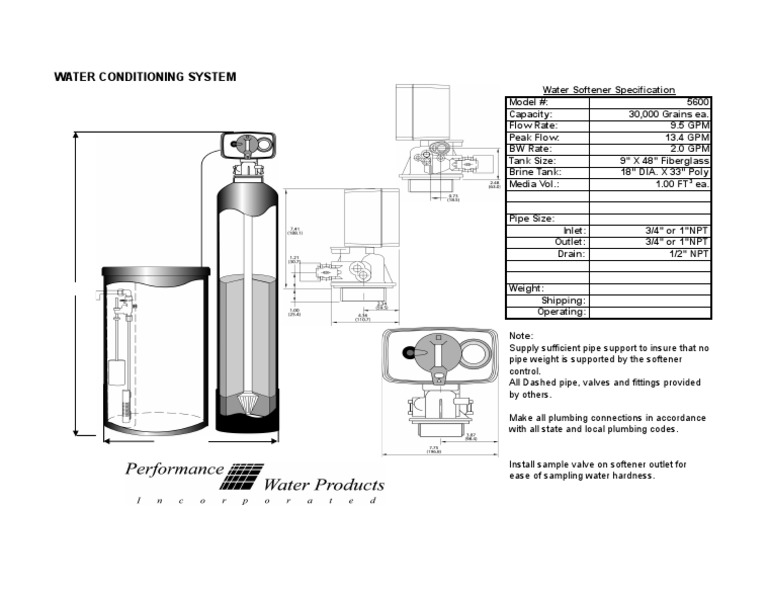 Water Softner, Specs | PDF