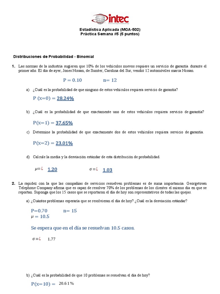 Probabilidad Binomial y Poisson: Ejercicios Prácticos | PDF | Science | Matemáticas
