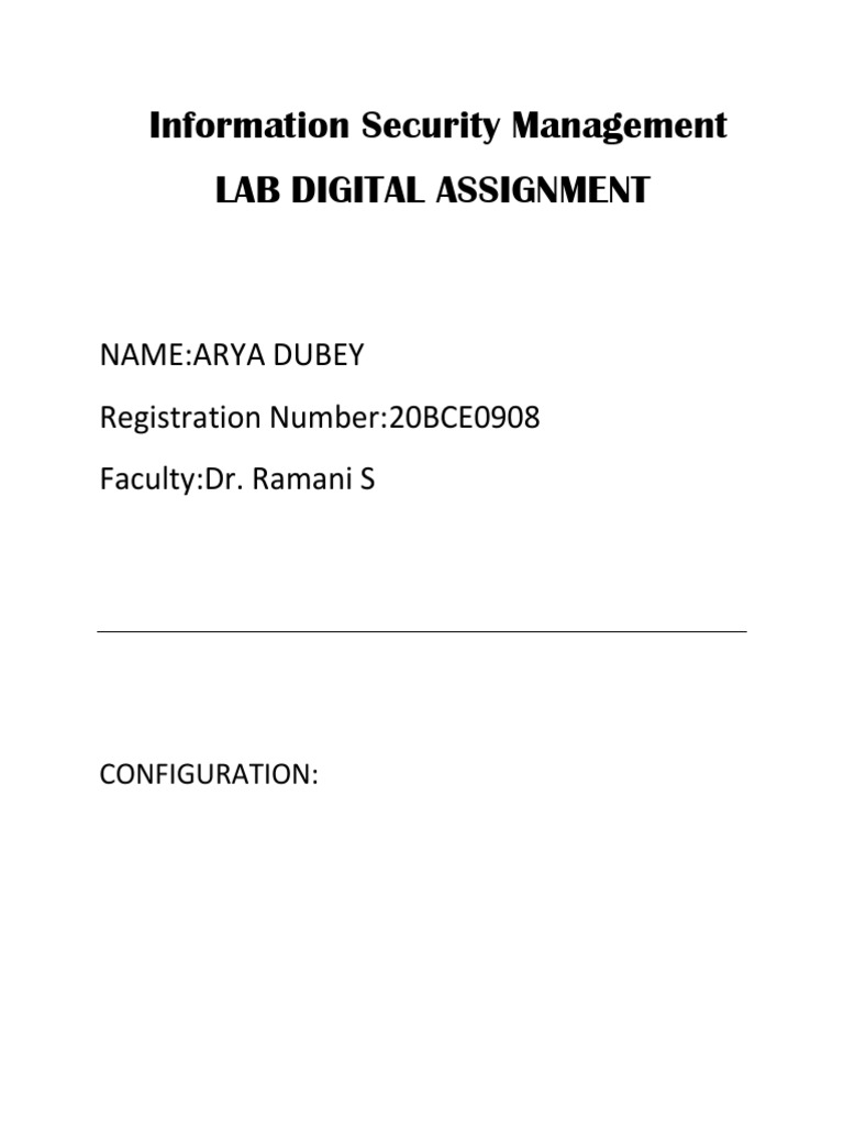 ISM Lab Da 1 | PDF