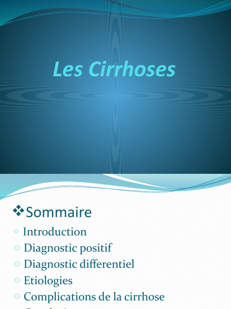 Cirrhoses : Diagnostic et Complications | PDF | Cirrhose | Anatomie