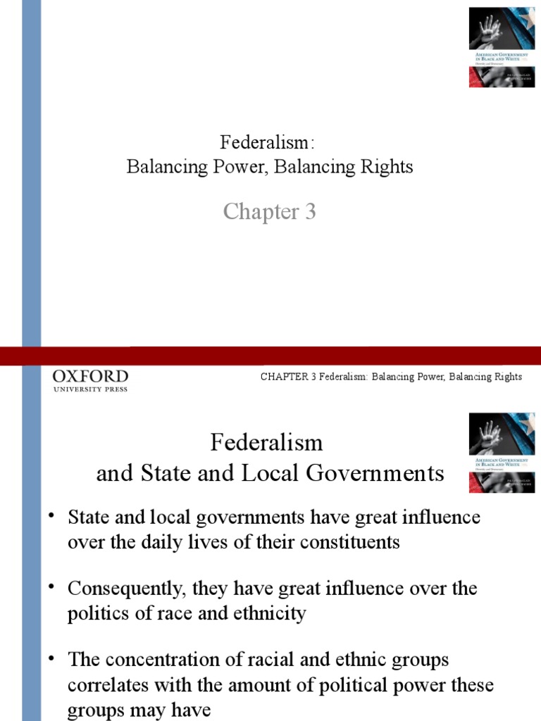 CHAPTER 3 Federalism: Balancing Power, Balancing Rights | PDF ...