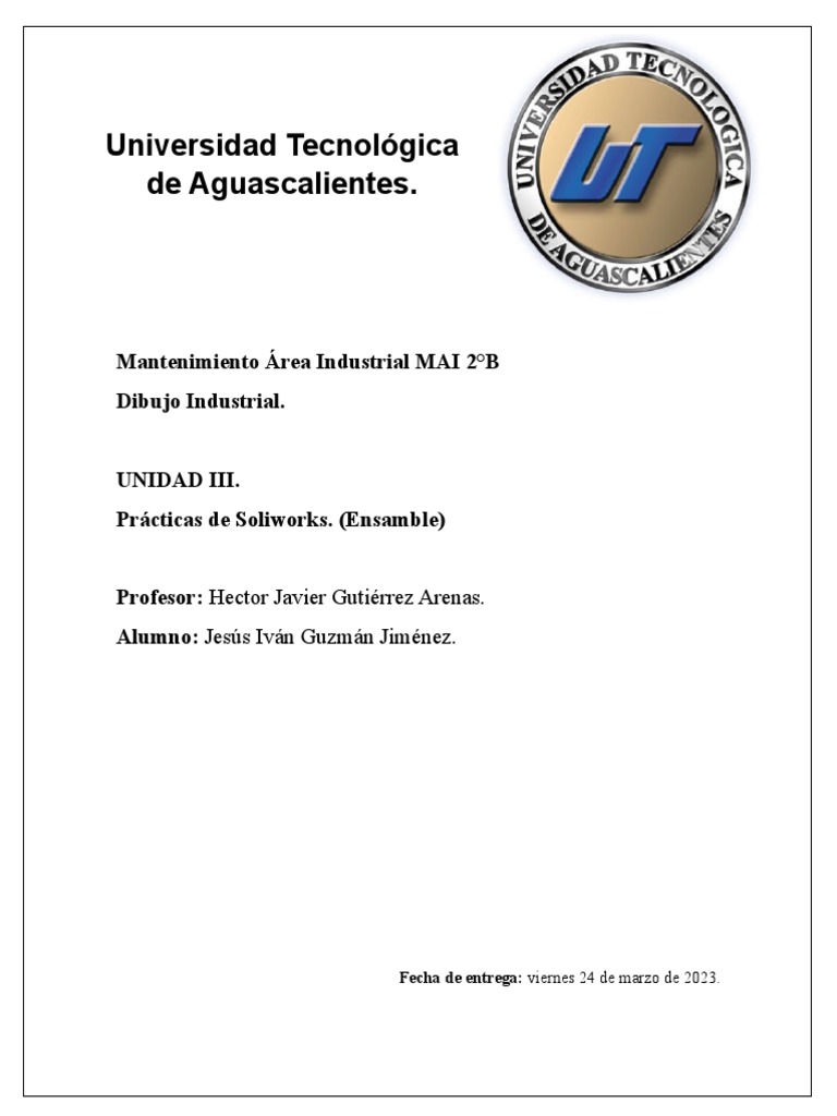 Prácticas de Solidworks Ensamble | PDF