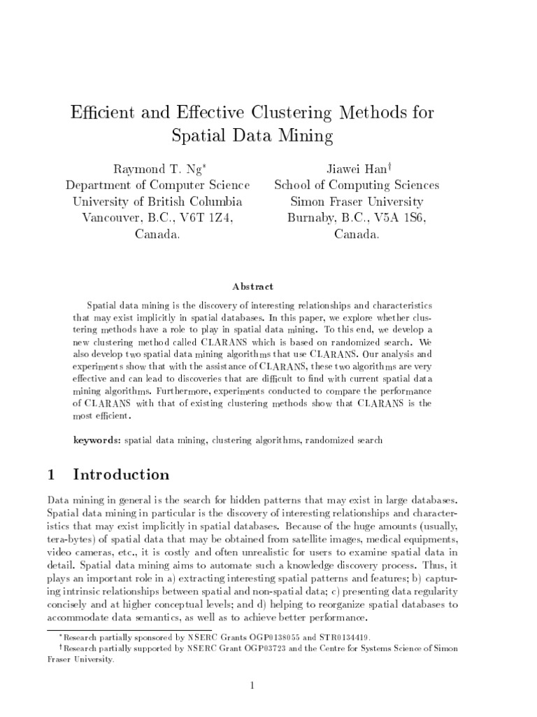 TR 94 13 | PDF | Cluster Analysis | Spatial Analysis