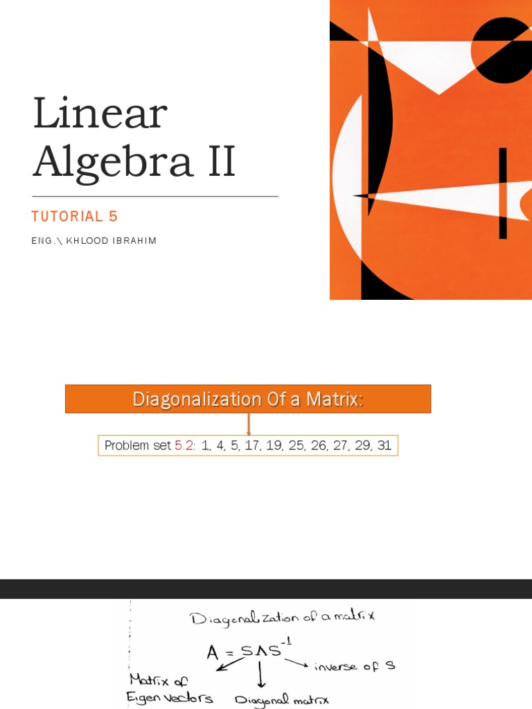 Tutorial 5 - Linear Algebra ll | PDF