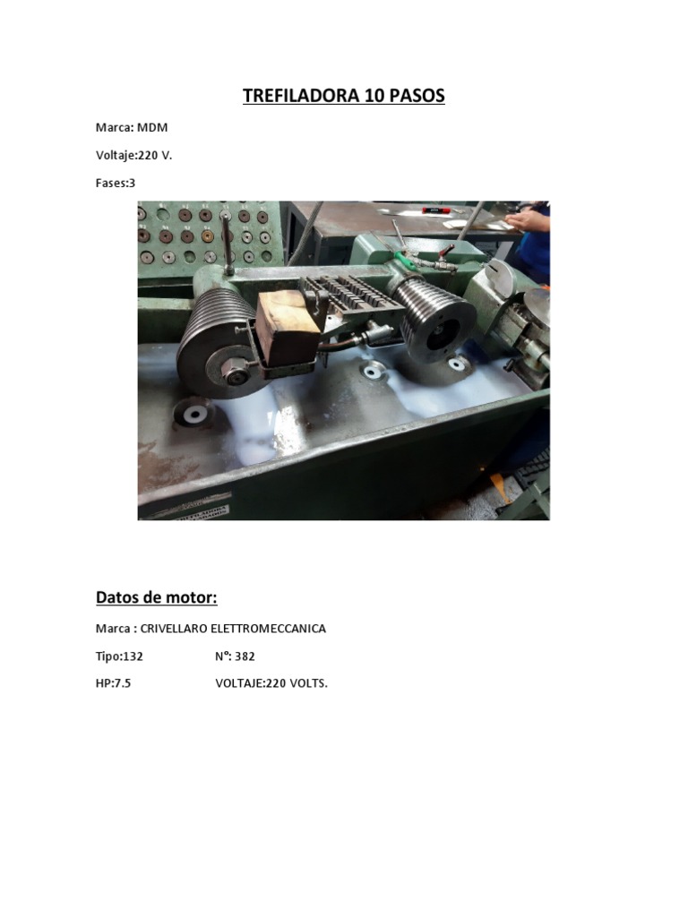 Trefiladora 10 Pasos | PDF