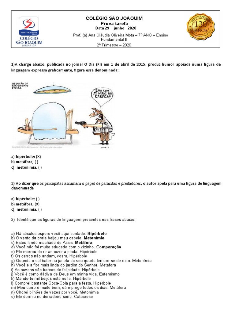 Prova Tarefa - Português | PDF