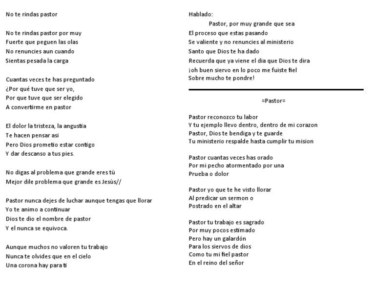 No Te Rindas Pastor | PDF