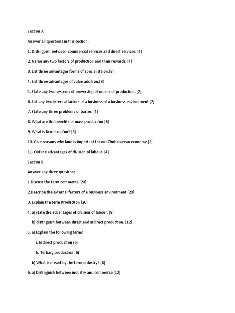 Commerce Zimsec f3 | PDF