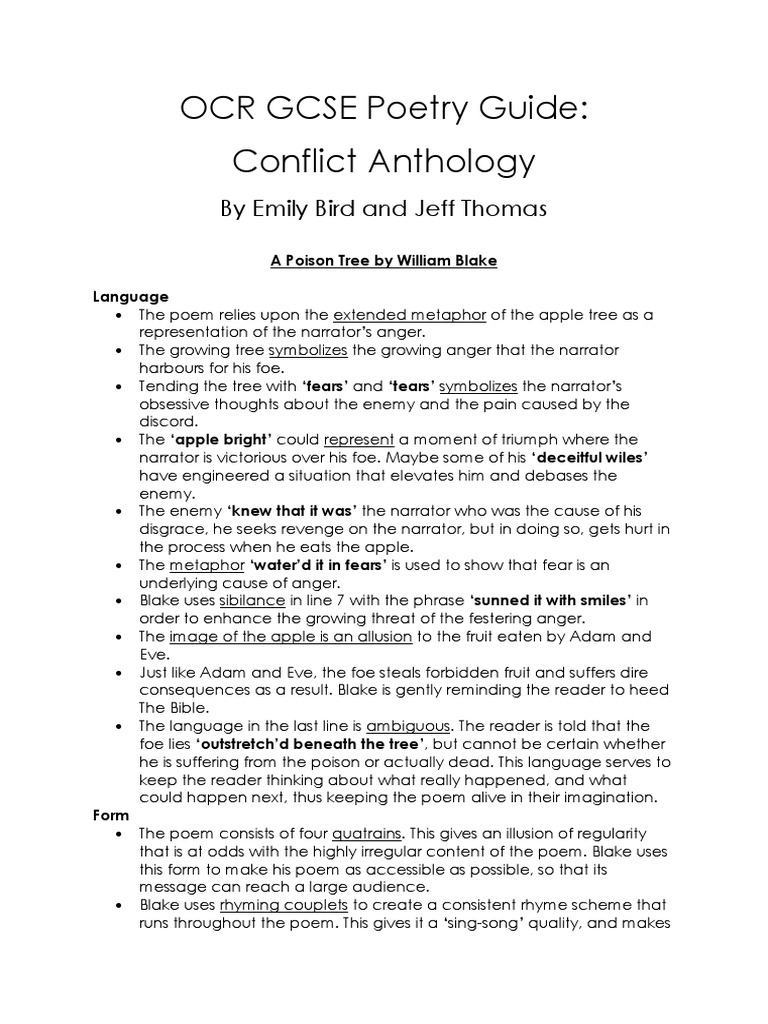 OCR GCSE Poetry Guide | PDF | Poetry