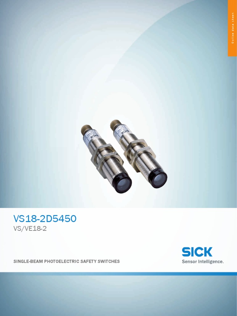 Datasheet VS18-2D5450 6011849 en | PDF | Computing | Computer Engineering