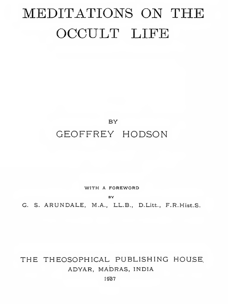 Geoffrey Hodson: The Theosophical Publishing House | PDF | Love ...