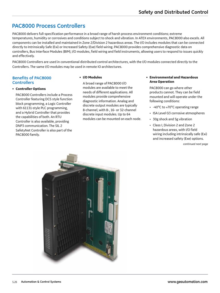 PAC8000 Process Controller Datasheet | PDF | Programmable Logic Controller | Electrical Engineering