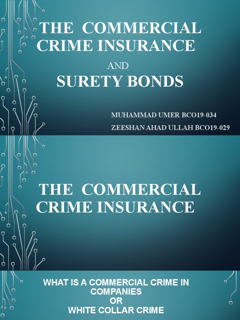 The Commercial Crime Insurance | PDF | Surety | Fraud