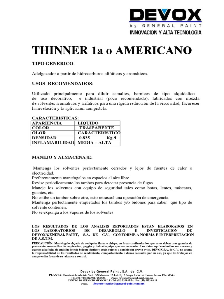THINNER 1a o AMERICANO | PDF