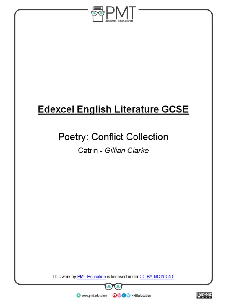 Catrin - Gillian Clarke - Poetry | PDF | Poetry | Linguistics