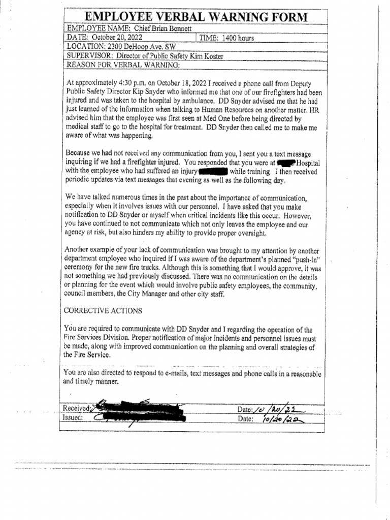 Verbal Warning | PDF