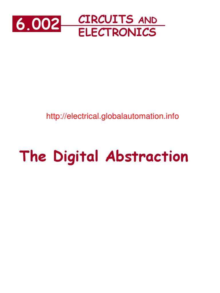 The Digital Abstraction | PDF | Digital Signal | Digital Electronics