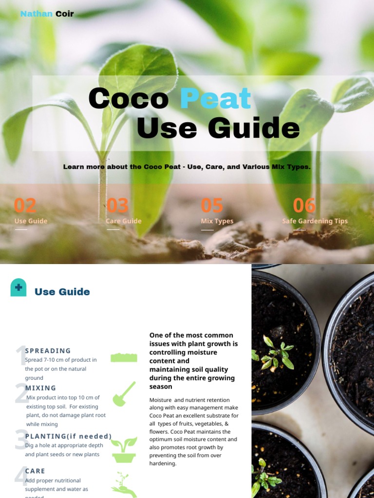 Coco Peat Use Guide | PDF | Soil | Plants