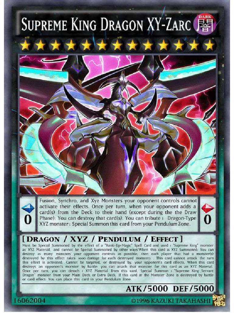 Supreme King Dragon Z-ARC Summoning Alternatives | PDF