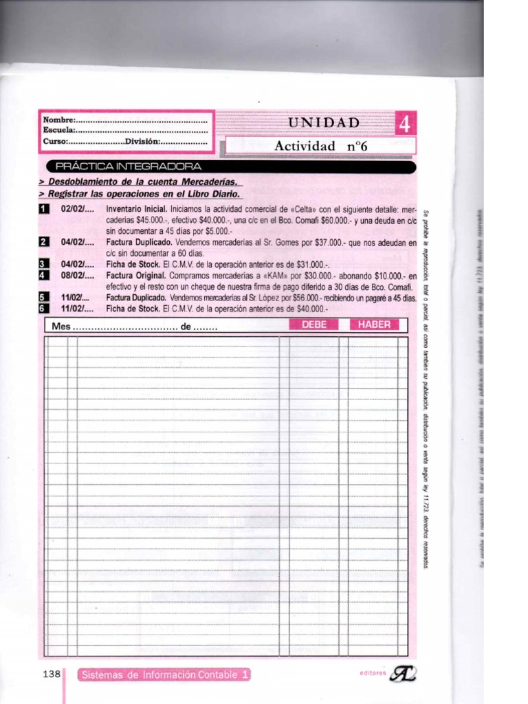 Sic Cuentas Libro Diario | PDF