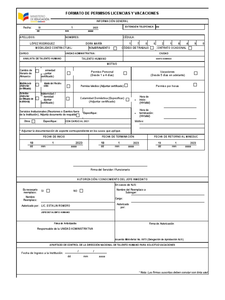 Permisos, Licencias y Vacaciones | PDF