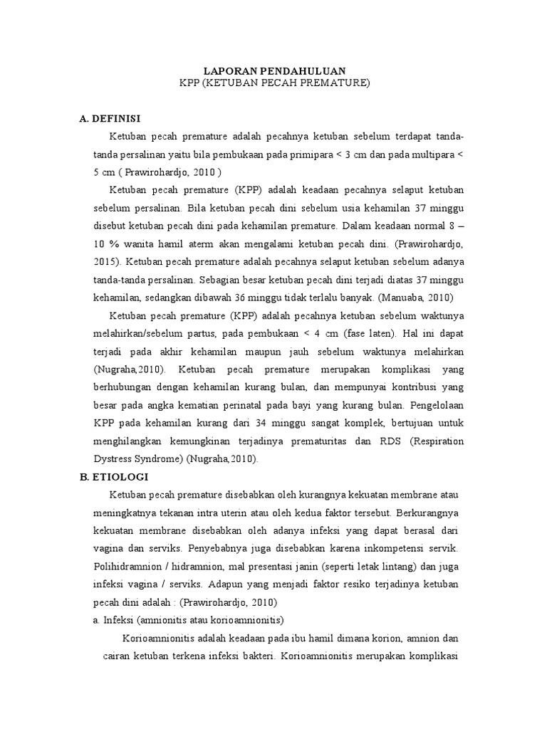 Laporan Pendahuluan KPP | PDF