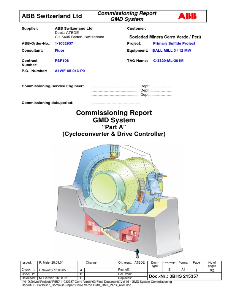 Commissioning Report GMD System: ABB Switzerland LTD | PDF | Electric ...