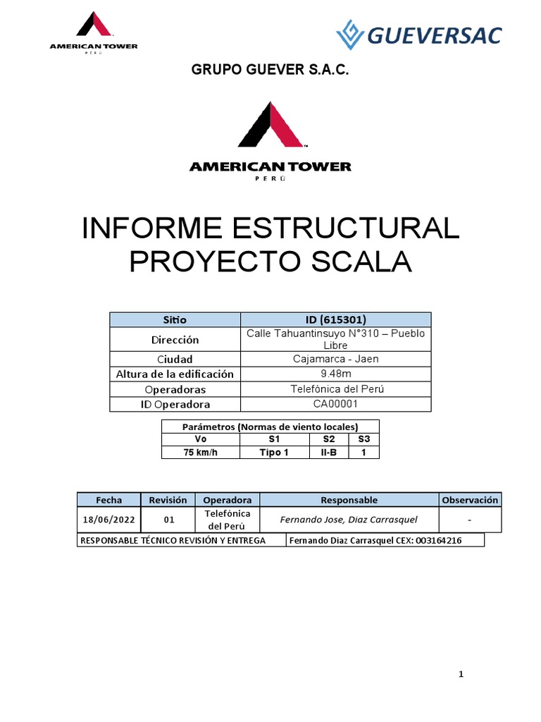 Informe Estructural Proyecto Scala: Grupo Guever S.A.C | Descargar gratis PDF | Ingeniería de ...