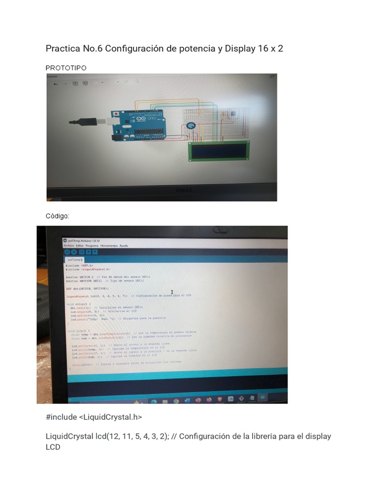 Configuración de un display LCD 16x2 para mostrar lecturas de ...