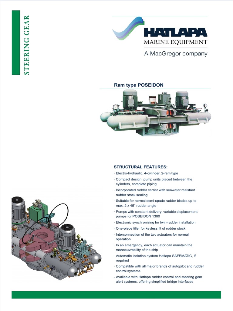 Dokumen - Tips - Hatlapa Steering Gear Poseidon | PDF | Rudder | Pump
