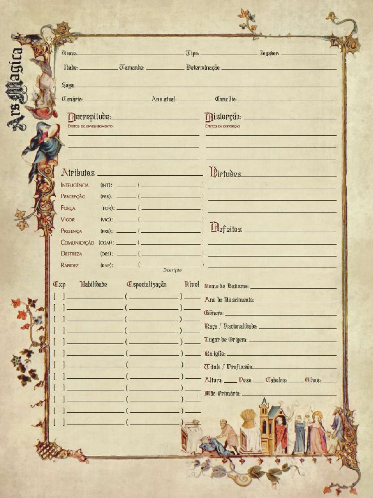 Capa-Ficha Ars Magica | PDF