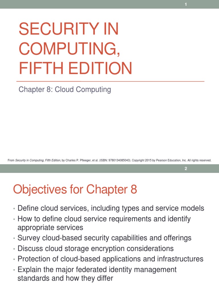 Chapter 8-Lecture - 9-Cloud - Computing - Security | PDF | Cloud Computing | Software As A Service