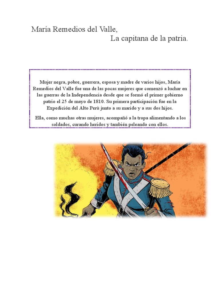 Biografía de María Remedios del Valle | PDF