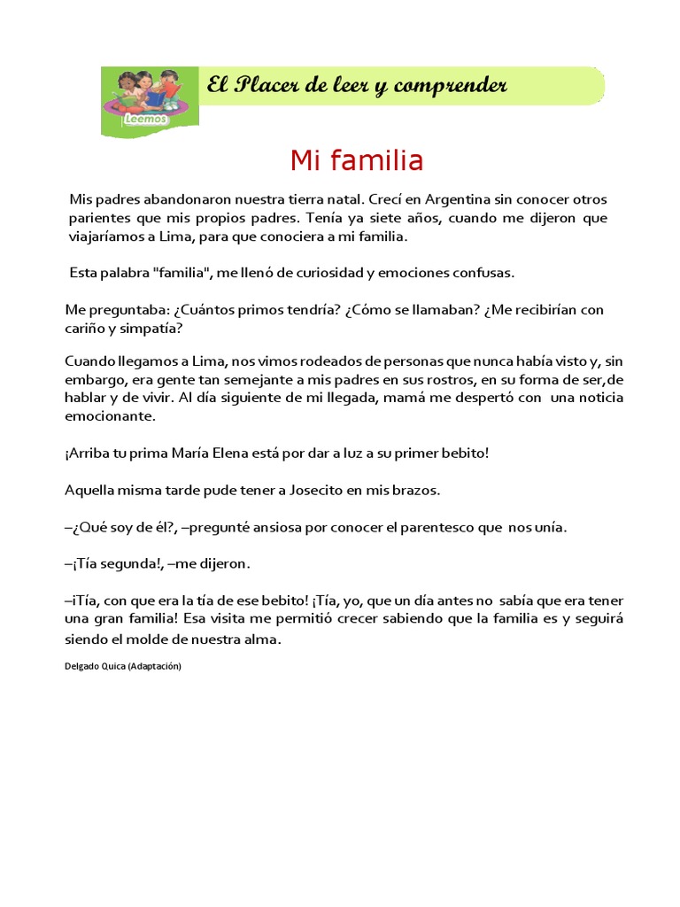 Descubriendo a mi familia | PDF