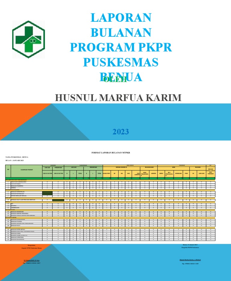 Kunjungan PKPR Puskesmas Benua | PDF