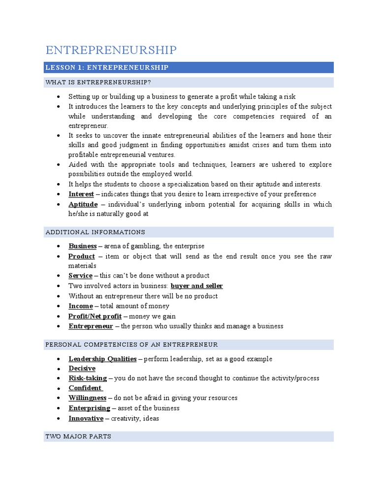 Midterms Reviewer Day 2 ENTREP | PDF | Entrepreneurship | Economies